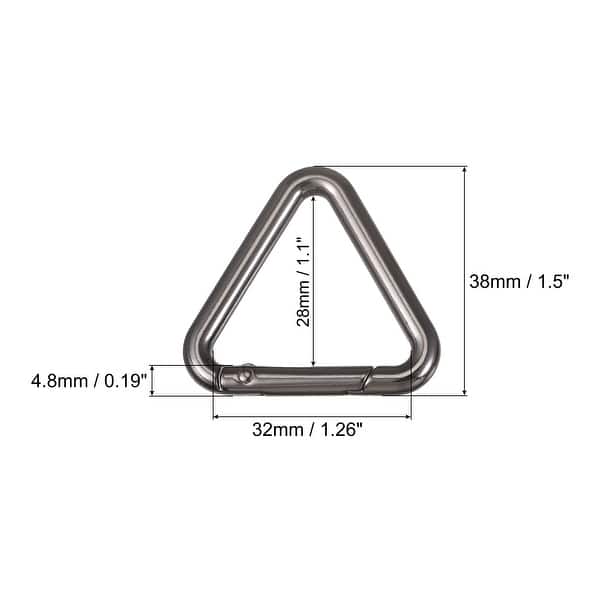 Triangle Key Ring Spring Snap Clip Keychain Kettle Buckle - Bed Bath ...