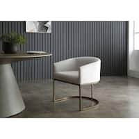 Modrest Elisa Modern Beige Velvet & Brass Dining Chair - On Sale - Bed ...