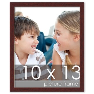 10x13 Traditional Mahogany Complete Wood Picture Frame with UV Acrylic ...