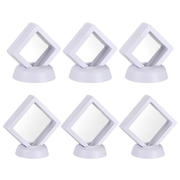Floating Frame Display Holder Stands 3D Jewelry Display Box with Base ...