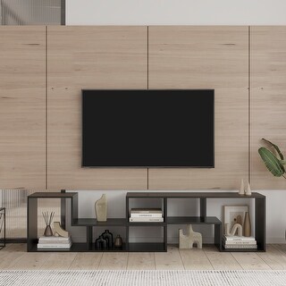 Double L Shaped TV Stand, Entertainment Center Shelf, Home Furniture ...
