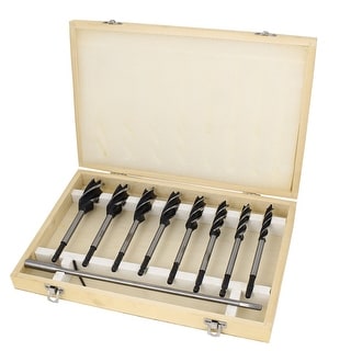 Unique Bargains 9 in 1 Eight Sizes Cutting Dia. Quad Fluted HSS Twist ...