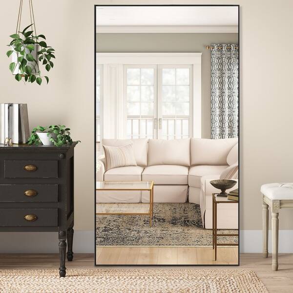 Modern Glam Large Full-length Floor Wall Mirror - On Sale - Bed Bath ...