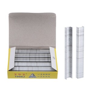 1800pcs Narrow Crown Staples U-shaped Brad Nails, Silver Tone - Bed ...