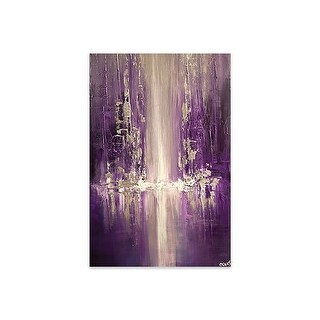 Purple Rain Print On Acrylic Glass by Osnat Tzadok - Bed Bath & Beyond ...