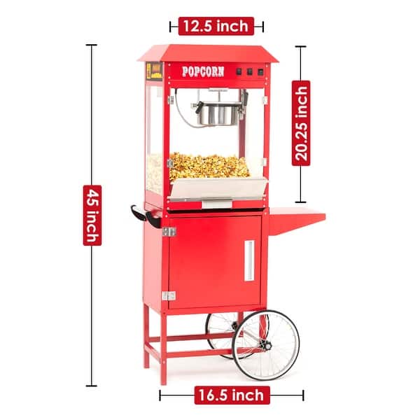 Commercial Popcorn Machine Cart with Interior Light - Bed Bath & Beyond ...