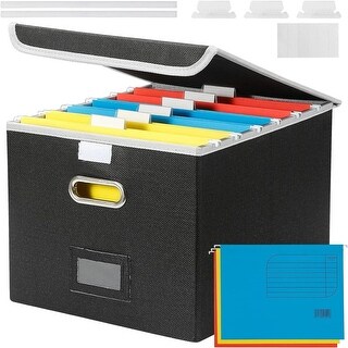 Portable Storage File Boxes （Black-1 Pack) - Bed Bath & Beyond - 39427202