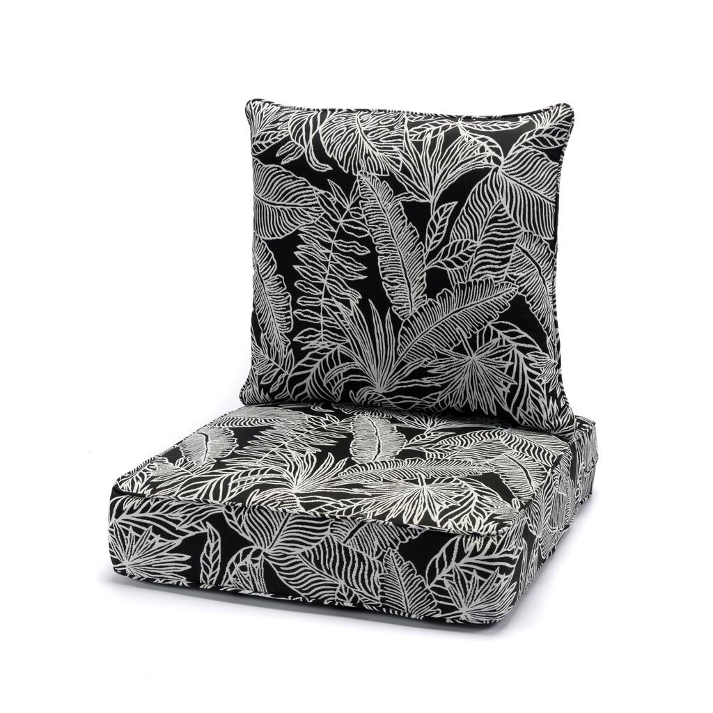 Terrasol Phoenix Palm Outdoor Deep Seat Cushion Set - Overstock - 33332236
