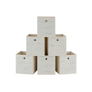 Set of 6 Fabric Foldable Storage Cubes Perfect for Organizing Closet ...