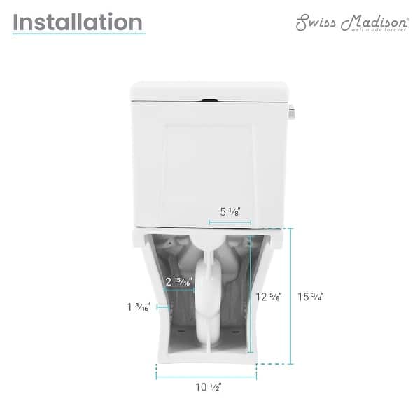 Caché Two-Piece Elongated Toilet Left Side Flush Handle Toilet 1.28 gpf ...