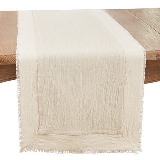 Fringe Duo Layer Table Runner - 16"x72" - Bed Bath & Beyond - 37966072