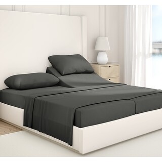 Dark Gray Sheet Set Split-King - 500 Thread Count 100% Pure Cotton ...