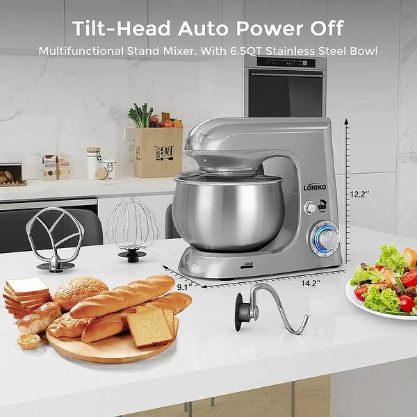 Multifunctional Electric Stand Mixer, 6.5 Quarts, 6 Speeds Household ...
