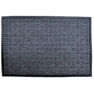 Synthetic Indoor/ Outdoor Grey Door Mat - On Sale - Bed Bath & Beyond ...
