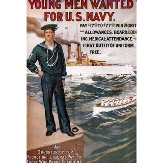 Navy Recruiting Poster. /Nyoung Men Wanted For U.S. Navy. American ...