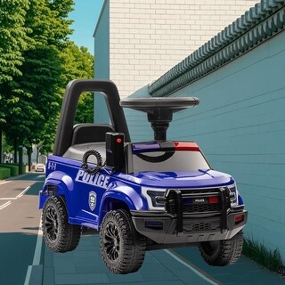Police Truck Sliding Car Style Ride-On for Toddlers with Real PA System ...