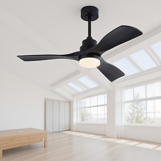 42" Ceiling Fan Light w/ Remote, Wall Holder, 6-Speed, 20W 3-Color LED ...