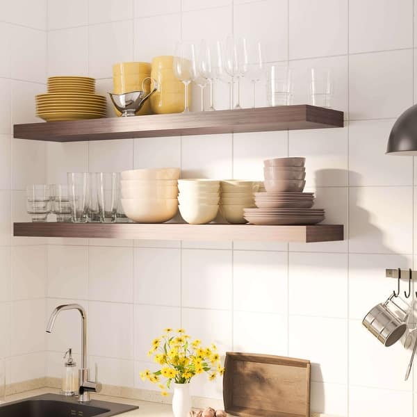 floating shelf ikea walnut