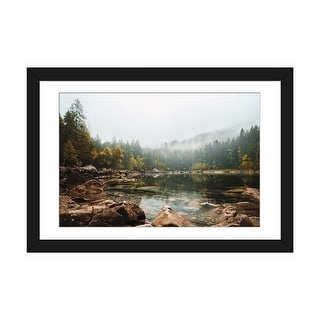 iCanvas "Calm Forest Lake During A Foggy Autumn Morning" by Michael ...