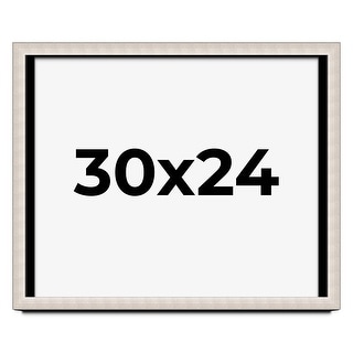 30x24 Shadow Box Frame Silver Real Wood Contemporary Shadowbox Display ...