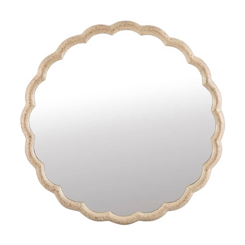 Cast Aluminum Wave Mirror Lg - Gold - Overstock - 42939613