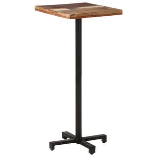vidaXL Bistro Table Square 19.7"x19.7"x43.3" Solid Reclaimed Wood - Bed ...