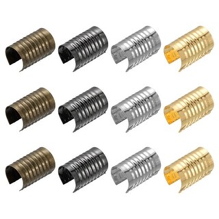 120Pcs Leather Rope Clips, Foldable Cord End Crimp 4 Colors in 1 Set ...