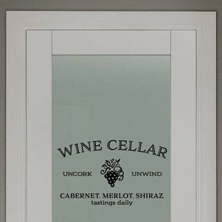 Wine Cellar Uncork Unwind Vinyl Wall Decal Door Sign 13" x 23" - Bed ...