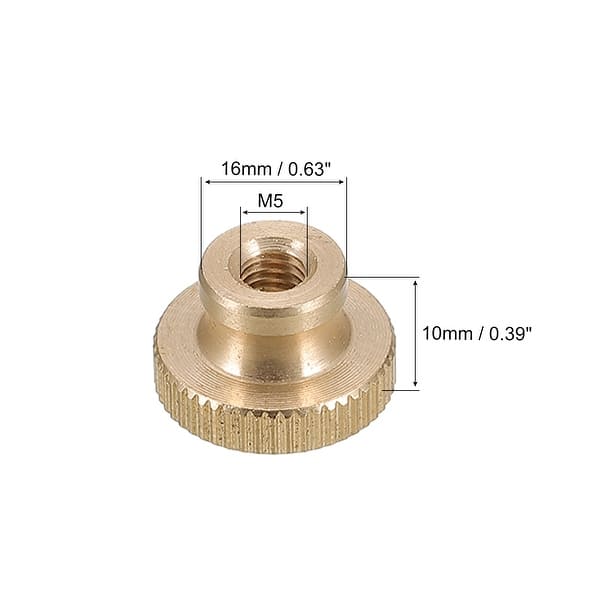 Knurled Thumb Nuts, 2pcs M3 x D11mm x H6.5mm Brass High Head Adjusting ...