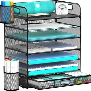 Mesh file rack with drawers and 2 pen holders - Bed Bath & Beyond ...