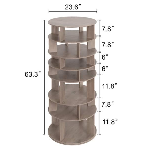 32 Pair Rotating Shoe Rack Tower, Spining Round Shoe Storage Rack - 32 ...
