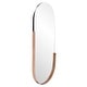 Allan Andrews Partial Stainless Steel Framed Capsule Wall Mirror - 18"W ...