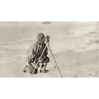 Captain Evans Observing With The Theodolite Used By Captain Scott To ...