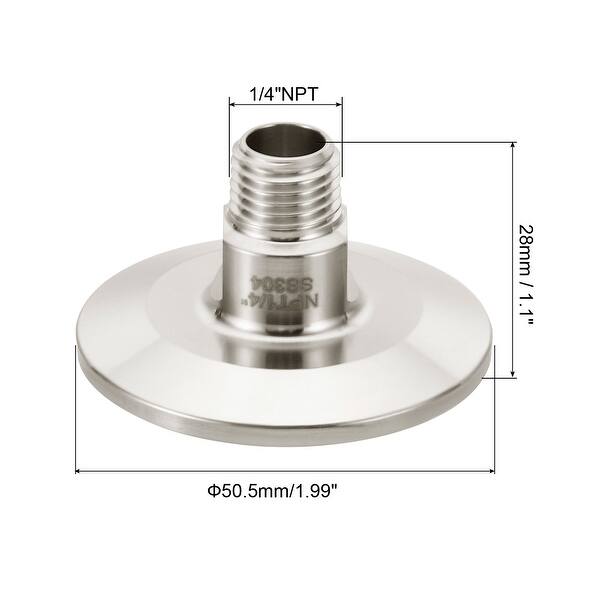 TC Tri Clamps Adaptor Tri-Clover Fittings to NPT Male Thread Adaptor ...