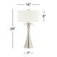 Set of 2 Modern Table Lamps Concave Column Hourglass Metal - 16" x 28 ...