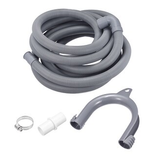 Washing Machine Drain Hose Extension Kits 16.4ft Gray with Elbow - Bed ...