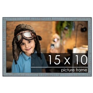 15x10 Distressed/Aged Complete Wood Picture Frame with UV Acrylic, Foam ...