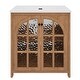 30'' Rustic Bathroom Vanity with Ceramic Sink, Faux Aged Finish, Soft ...