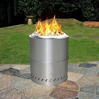 Portable Smokeless Fire Pit, Stainless Steel Stove Bonfire with ...