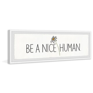 'Be a Nice Human' Framed Painting Print - Bed Bath & Beyond - 34070361