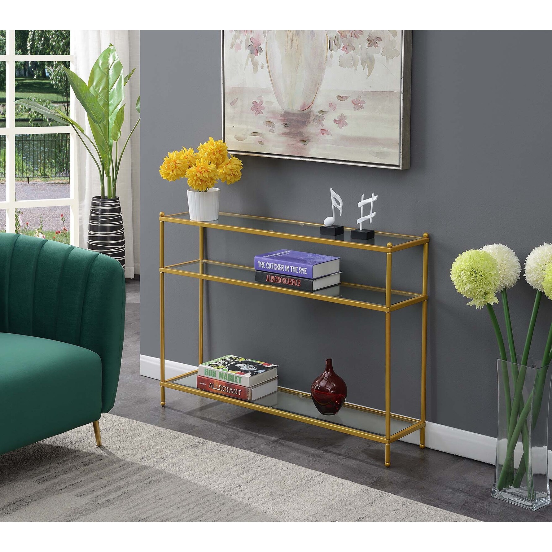 silver orchid ham long narrow console table with mirrored top