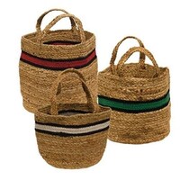 3/Set Bold Striped Jute Containers - N/A - Bed Bath & Beyond - 37670202