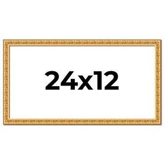 24x12 Frame Gold Real Wood Picture Frame Width 1 inches | Interior ...