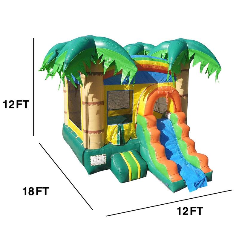 HeroKiddo Commercial 12' x 18' Bounce House with Water Slide and Air ...