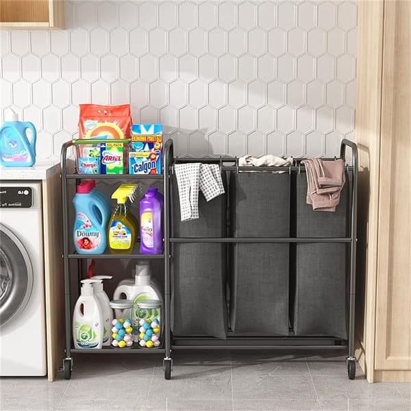 large rolling laundry sorter