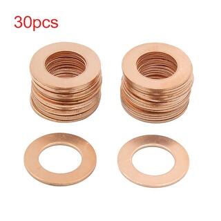 13mm Inner Dia Copper Crush Washers Flat Car Sealing Gaskets Plate ...