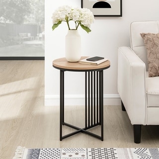 Middlebrook Metal-Slat Round Side Table - Bed Bath & Beyond - 36067670