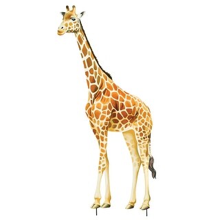 Realistic Giraffe Outdoor Decorative Metal Garden Stake - 21.000 x 12. ...