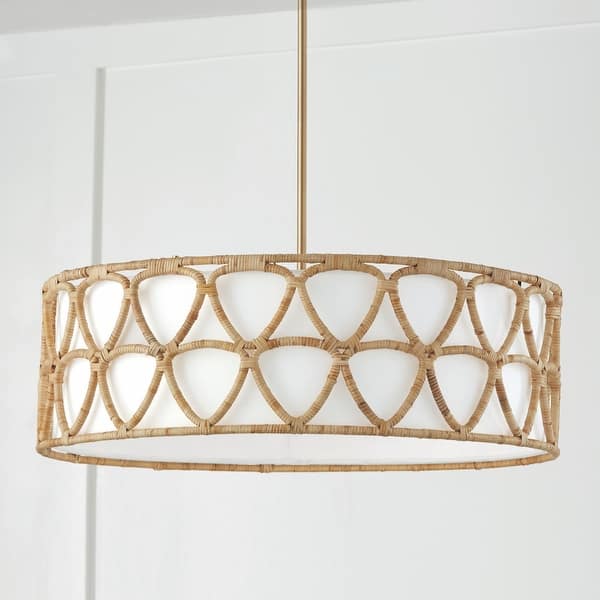 Tulum 4-light Matte Brass Pendant - Bed Bath & Beyond - 37276750