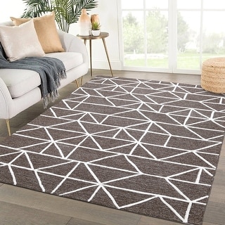 George Towne Living Mirage Luxury Handmade Modern Modular Wool Area Rug ...